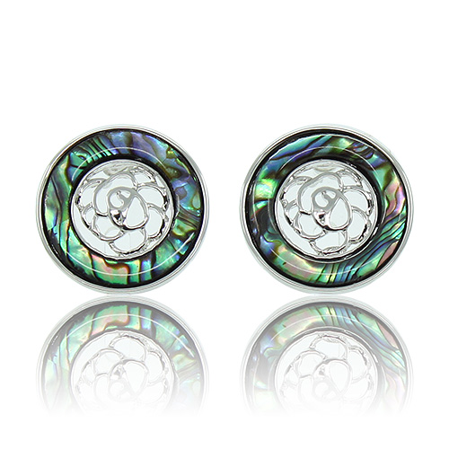 Серьги гвоздики "Эми" перламутр гелиотис